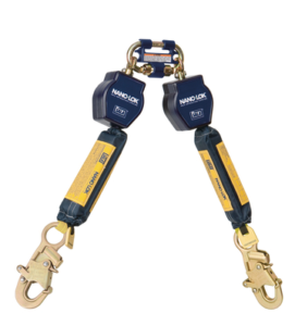 Nano-Lok Twin Leg-Quick Connect Self Retracting Lifeline-Web w/ Snap ...